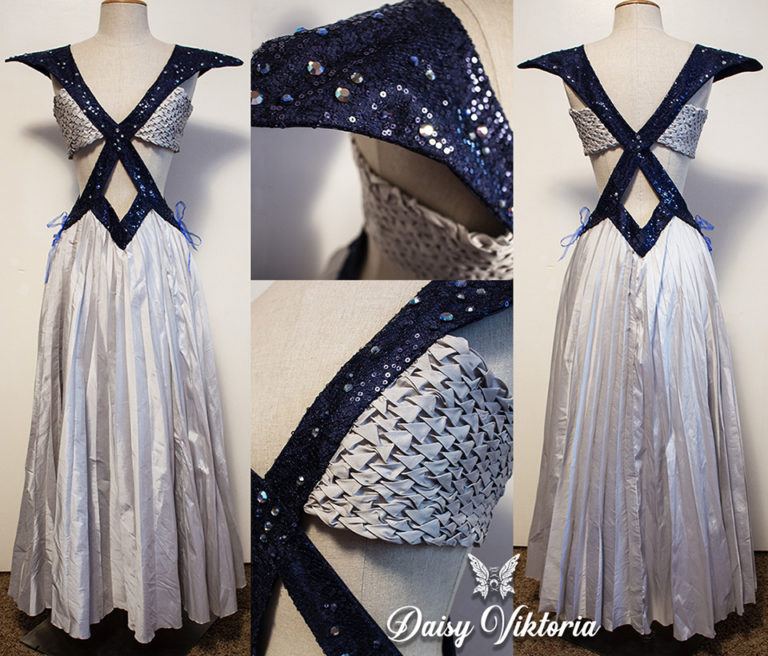 Daenerys – Blue Dragon Scale Dress – Faerie Queen Costuming